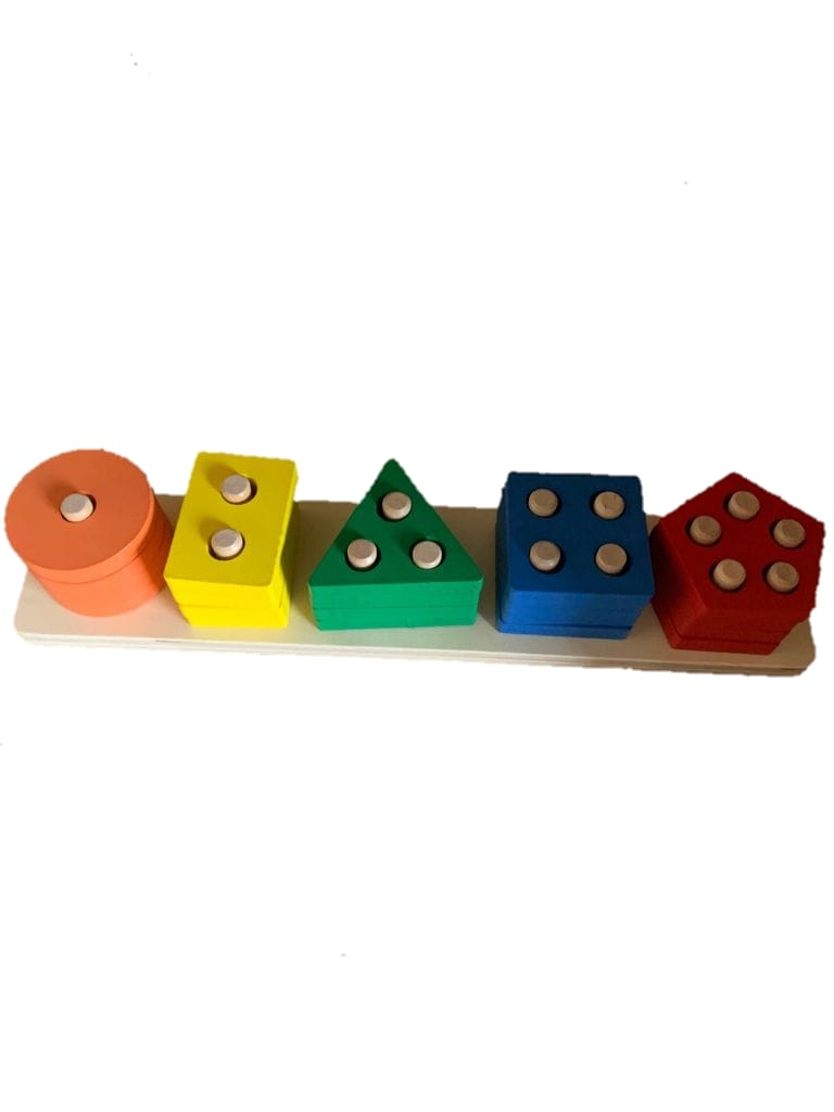 5 shape stacker | Ezekiel & Co Educational Toys